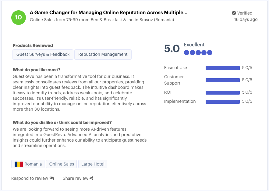 GuestRevu is still hospitality’s best guest feedback platform in 2025